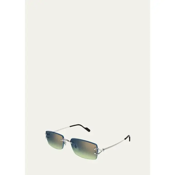 Cartier Ct0550s-008 Metal Rectangle Sunglasses