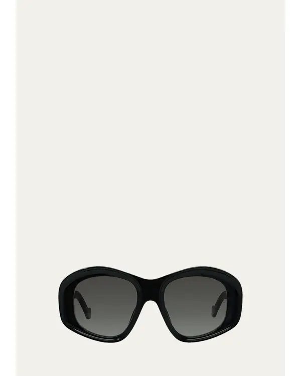 Loewe Anagram 51mm Beveled Acetate Pentagon Sunglasses