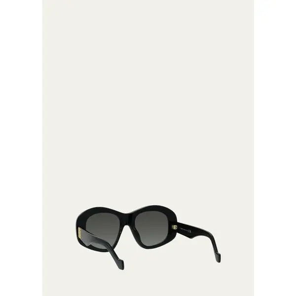 Loewe Anagram 51mm Beveled Acetate Pentagon Sunglasses