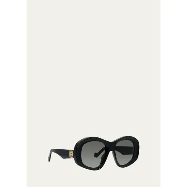 Loewe Anagram 51mm Beveled Acetate Pentagon Sunglasses