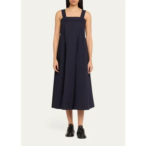 3.1 Phillip Lim Square-neck Cotton Midi Dress