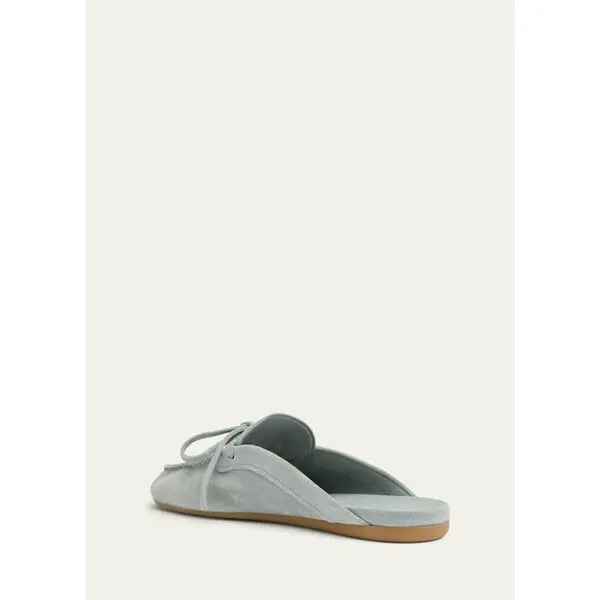 Miu Miu Sabot Suede Moccasin Mules - Linfa