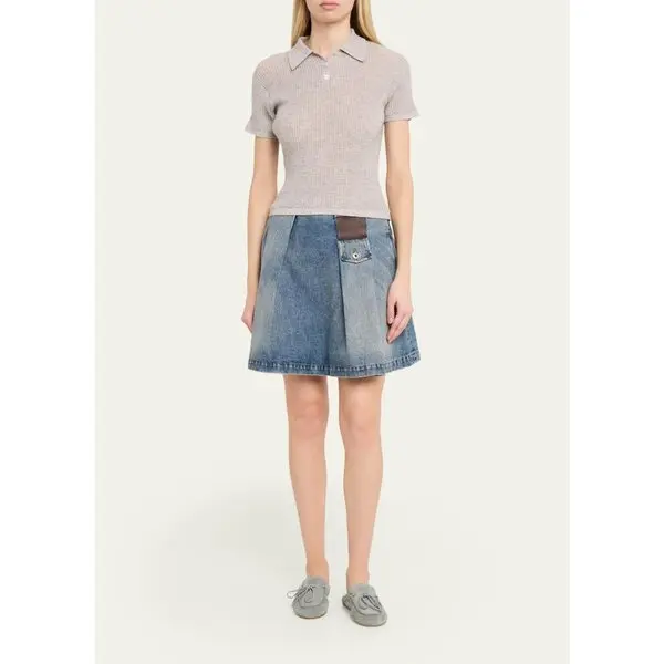 Miu Miu Sabot Suede Moccasin Mules - Linfa
