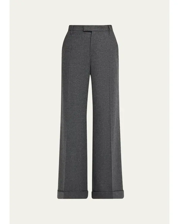 Brunello Cucinelli Cashmere-wool Wide-legs Trousers