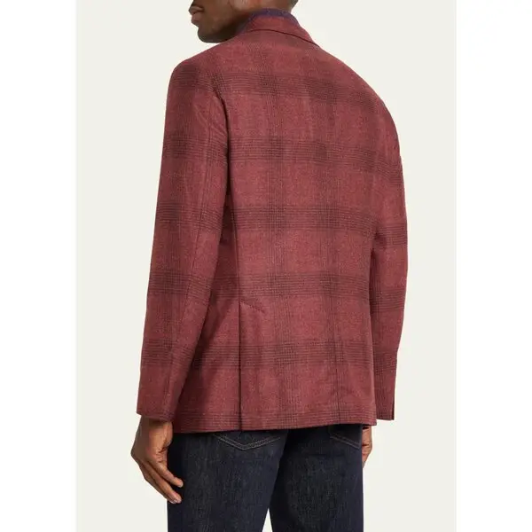 Brunello Cucinelli Plaid Wool-cashmere Single-breasted Sport Coat