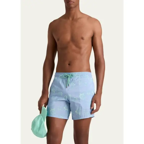 Vilebrequin Bubbles And Turtles Packable Swim Trunks