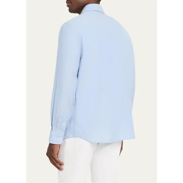 Brunello Cucinelli Cotton And Cashmere Diagonal Flannel Button-down Shirt