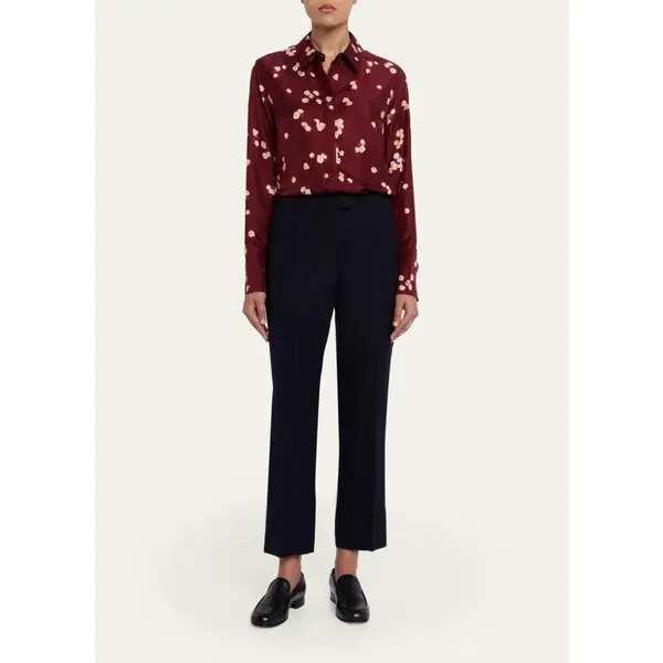 Altuzarra Chika Printed Silk Top - Maroon