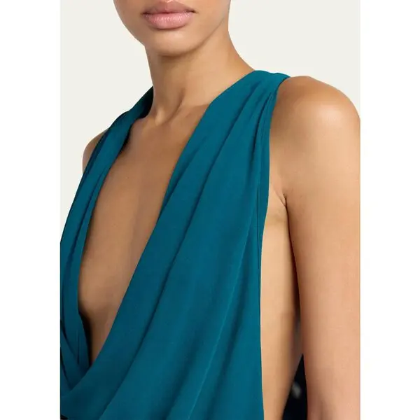 TOM FORD Plunging Cowl-neck Jersey Body-con Dress