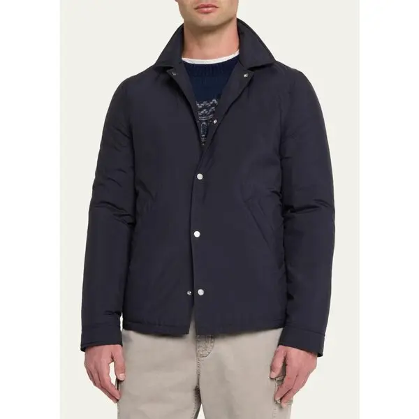 Brunello Cucinelli Modern Fit Snap-front Shirt Jacket