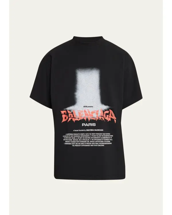 Balenciaga Logo Graphic Cotton Jersey T-shirt