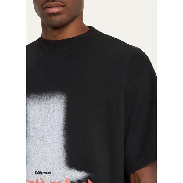 Balenciaga Logo Graphic Cotton Jersey T-shirt