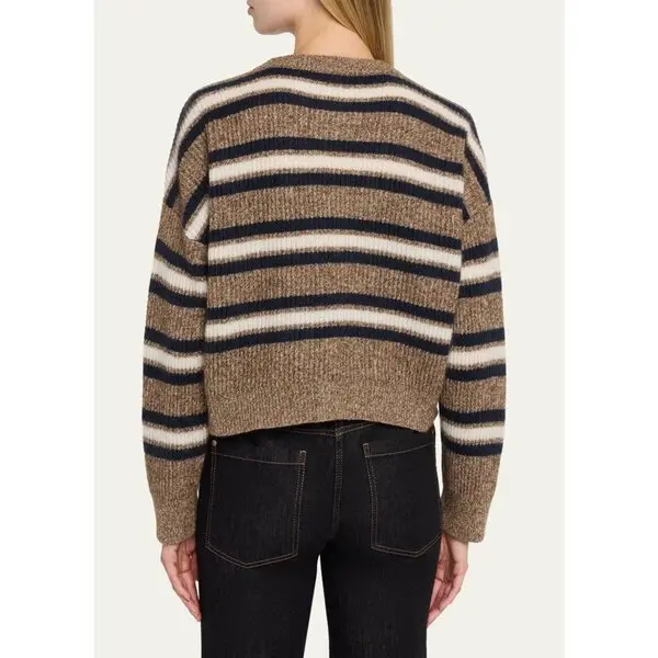 Brunello Cucinelli Cashmere-mohair Striped Sweater