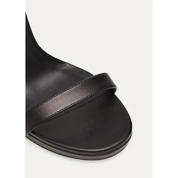 JIMMY CHOO 120mm Moza Leather Platform Ankle-strap Sandals - Black