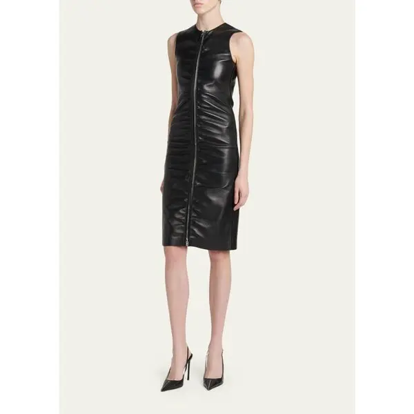 TOM FORD Lamb Leather Midi Dress