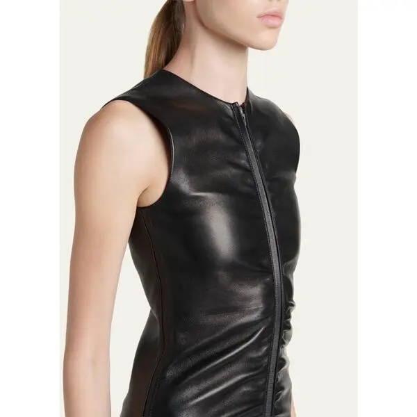 TOM FORD Lamb Leather Midi Dress
