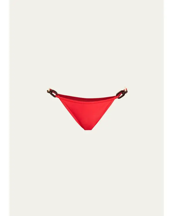 Ramy Brook Odetta Ring Bikini Bottoms - Flame