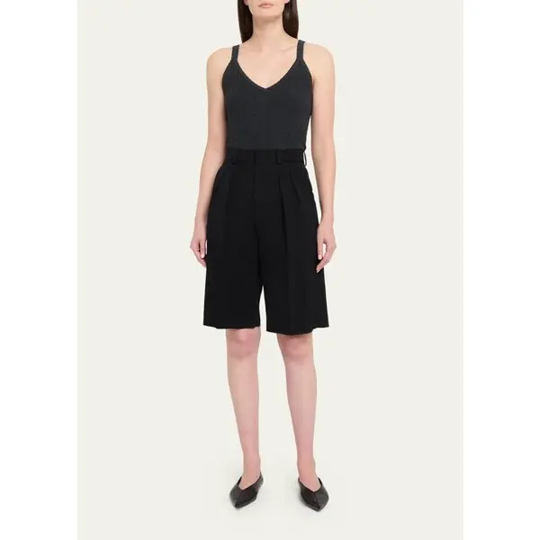 LISA YANG Suni Scalloped Cotton-cashmere Rib Tank Top