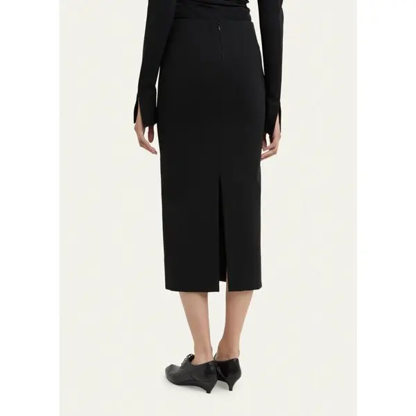 JIL SANDER Viscose Crepe Midi Skirt