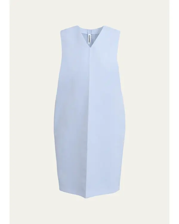 JIL SANDER V-neck Sleeveless Shift Dress