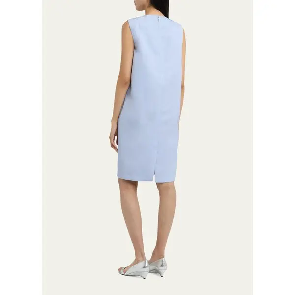 JIL SANDER V-neck Sleeveless Shift Dress