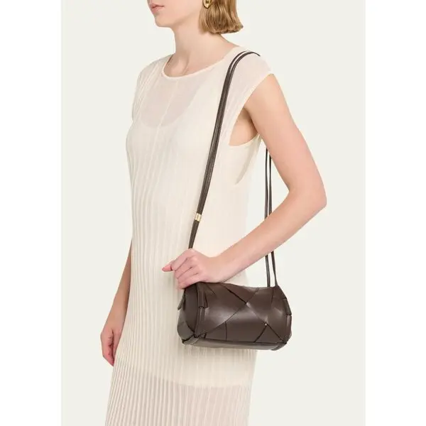 Ulla Johnson Charlotte Woven Leather Camera Bag - Wenge