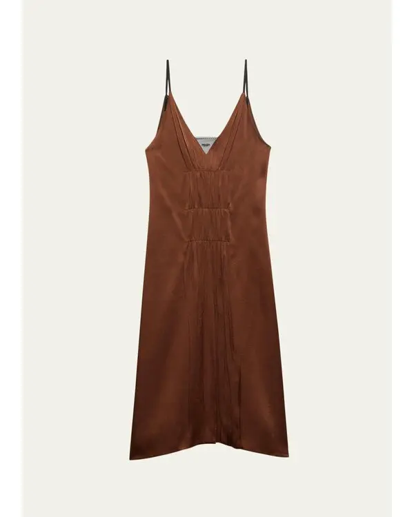 Prada Satin Crepe Midi Slip Dress