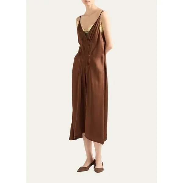 Prada Satin Crepe Midi Slip Dress