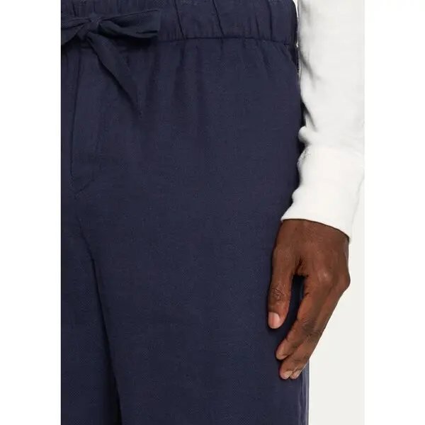 Frescobol Carioca Midnight Linen-blend Trousers