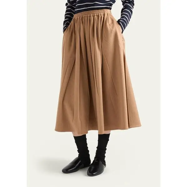 Prada Wool Circle Midi Skirt