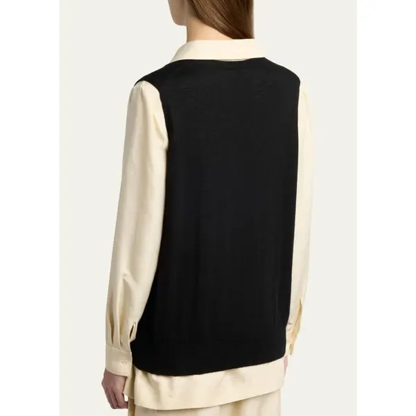 THE ROW Neel Cashmere Cardigan Vest