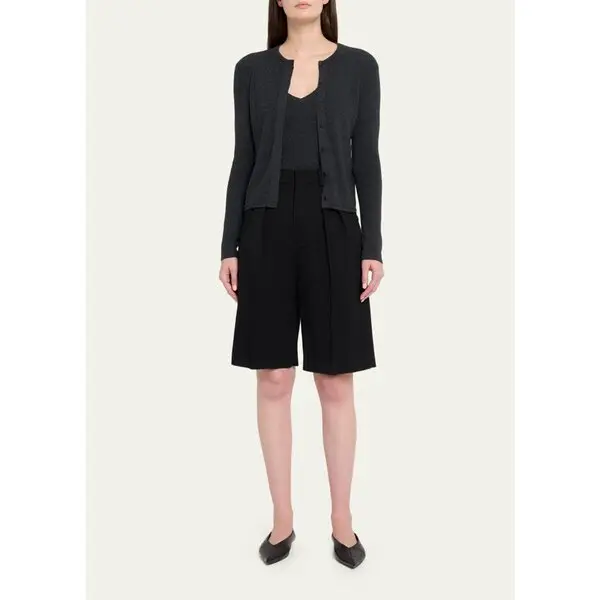 LISA YANG Abeena Cotton-cashmere Rib Crewneck Cardigan
