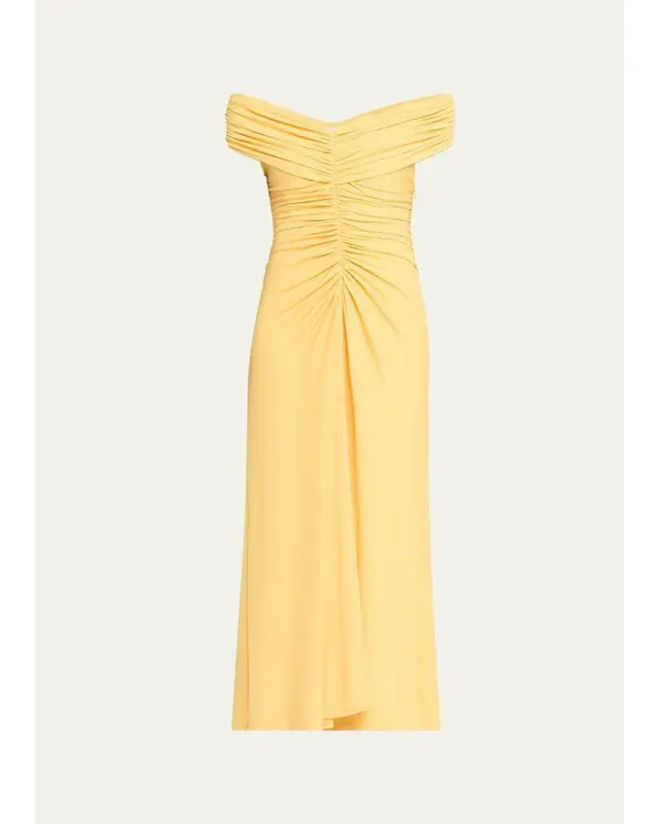 Simkhai Sheyda Draped Jersey Midi Dress - Mango