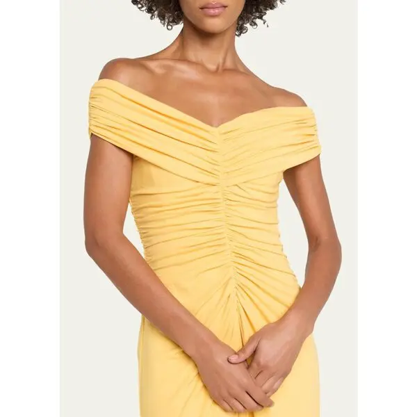 Simkhai Sheyda Draped Jersey Midi Dress - Mango