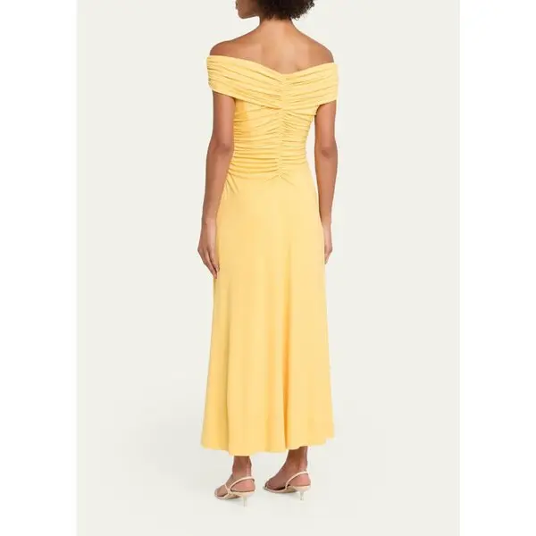 Simkhai Sheyda Draped Jersey Midi Dress - Mango