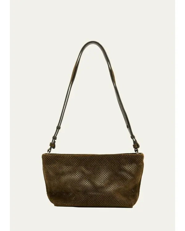 Proenza Schouler Bond Perforated Suede Shoulder Bag