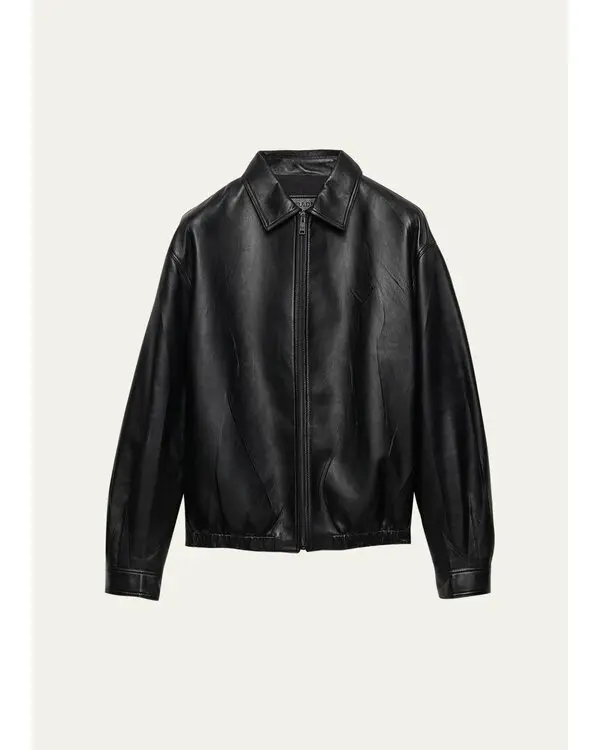 Prada Nappa Leather Zip Jacket