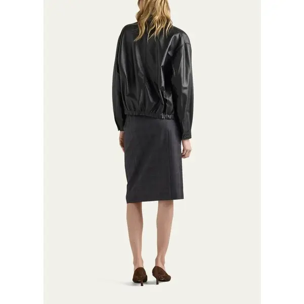 Prada Nappa Leather Zip Jacket