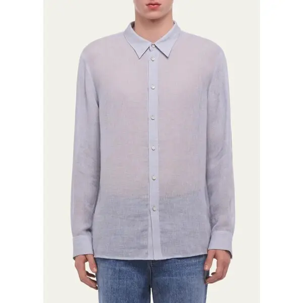 Helmut Lang Relaxed Fit Linen Button-down Shirt