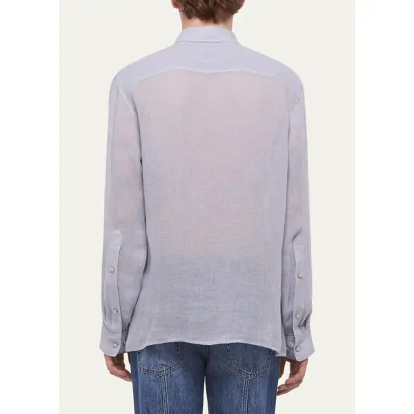 Helmut Lang Relaxed Fit Linen Button-down Shirt