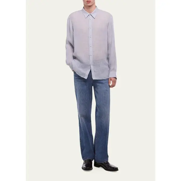 Helmut Lang Relaxed Fit Linen Button-down Shirt