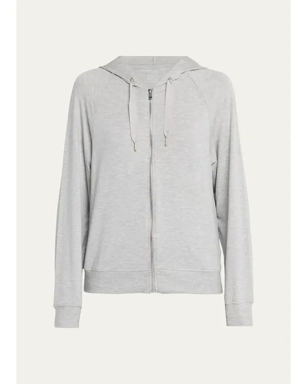 Majestic Filatures French Terry Zip-front Hoodie - Grey