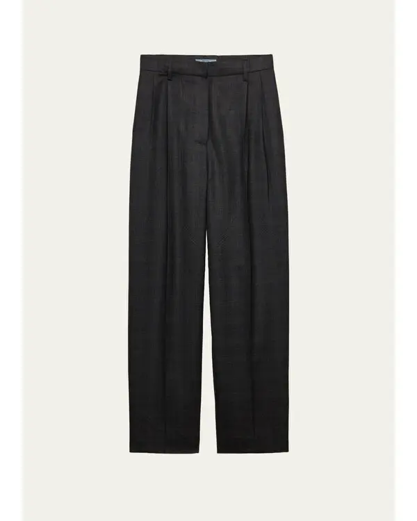 Prada Pleated Wool Drawstring Trousers