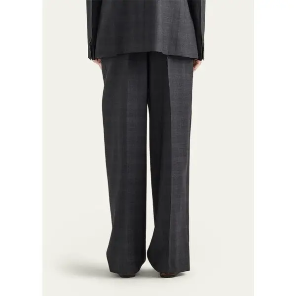 Prada Pleated Wool Drawstring Trousers