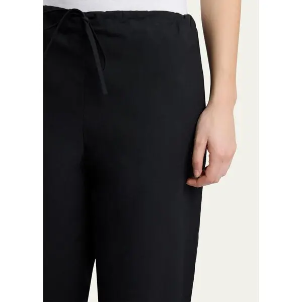 THE ROW Delano Straight-leg Cotton Poplin Pants