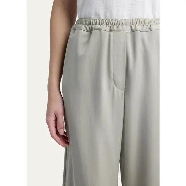 THE ROW Duvain Silk Straight-leg Pull-on Pants