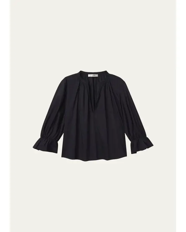 FRAME The Poet Blouse - Navy