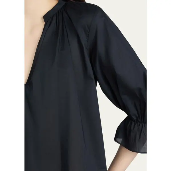 FRAME The Poet Blouse - Navy