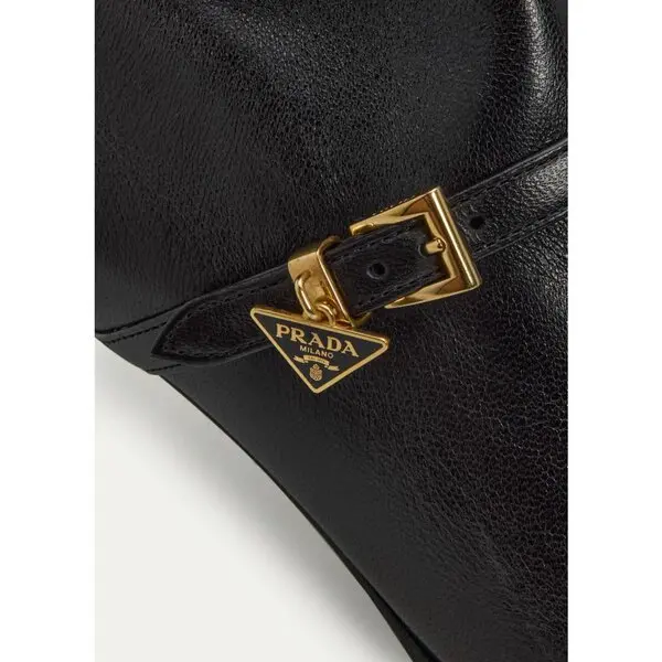 Prada 55mm Stivaletti Leather Ankle Booties