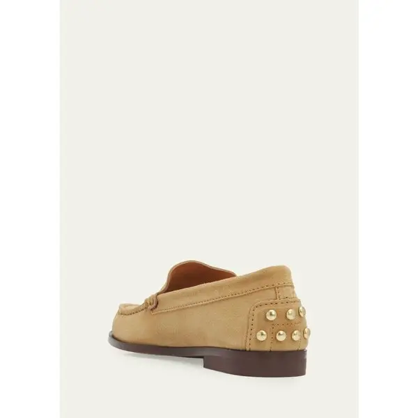 TOD'S Metal Dots Suede Loafers
